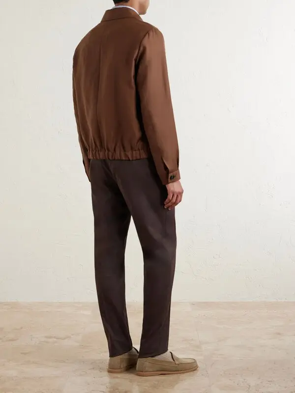 SLOWEAR Tapered Stretch-cotton Trousers