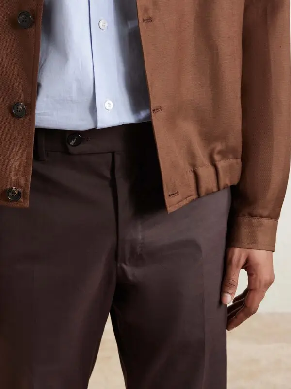 SLOWEAR Tapered Stretch-cotton Trousers