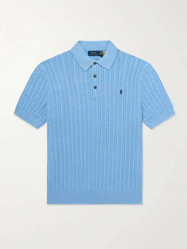 Polo Ralph Lauren Cable-knit Cotton Polo Shirt