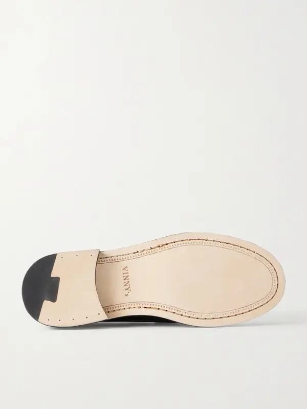 VINNY'S Yardee Polished-leather Penny Loafers