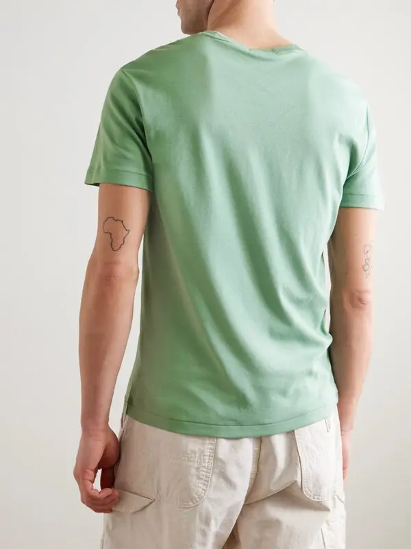 Polo Ralph Lauren Logo-embroidered Cotton-jersey T-shirt - Green