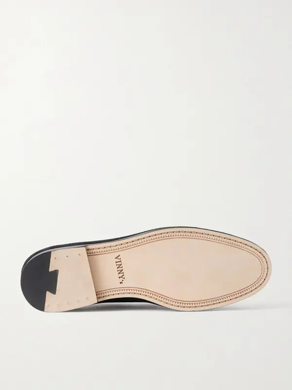 VINNY'S Marcel Suede Loafers - Black