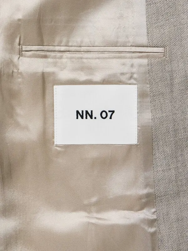 Nn07 Jordin 10027 Double-breasted Linen And Wool-blend Suit Jacket