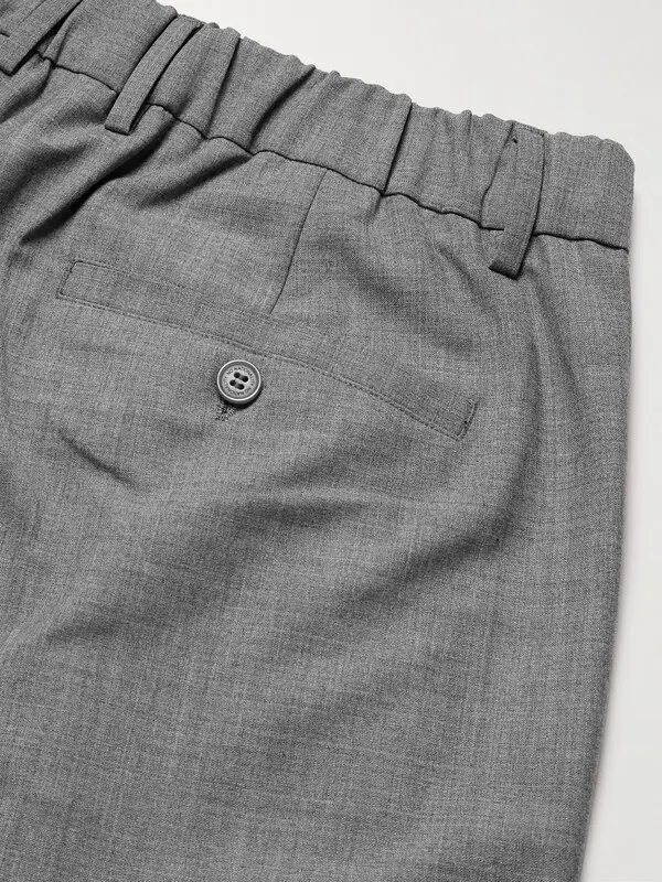Nn07 Kay 10037 Wide-leg Pleated Woven Trousers - Gray