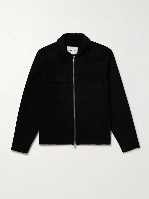 Nn07 Alban 8447 Wool-blend Felt Jacket - Black