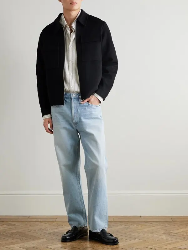 Nn07 Alban 8447 Wool-blend Felt Jacket - Black
