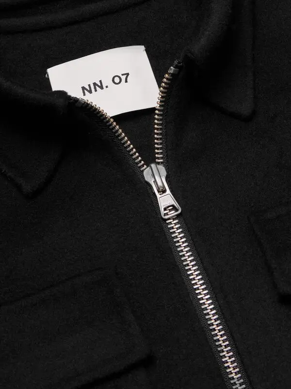 Nn07 Alban 8447 Wool-blend Felt Jacket - Black