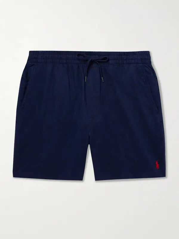 Polo Ralph Lauren Prepster Straight-leg Linen Drawstring Shorts - Blue