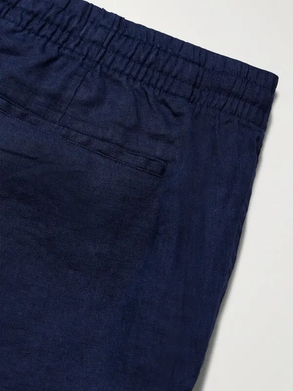 Polo Ralph Lauren Prepster Straight-leg Linen Drawstring Shorts - Blue