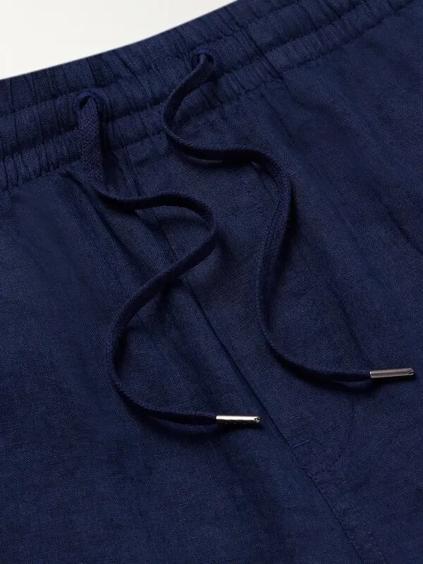 Polo Ralph Lauren Prepster Straight-leg Linen Drawstring Shorts - Blue