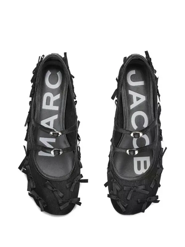 Marc Jacobs Ballerina Flats With Bow Detailing - Black