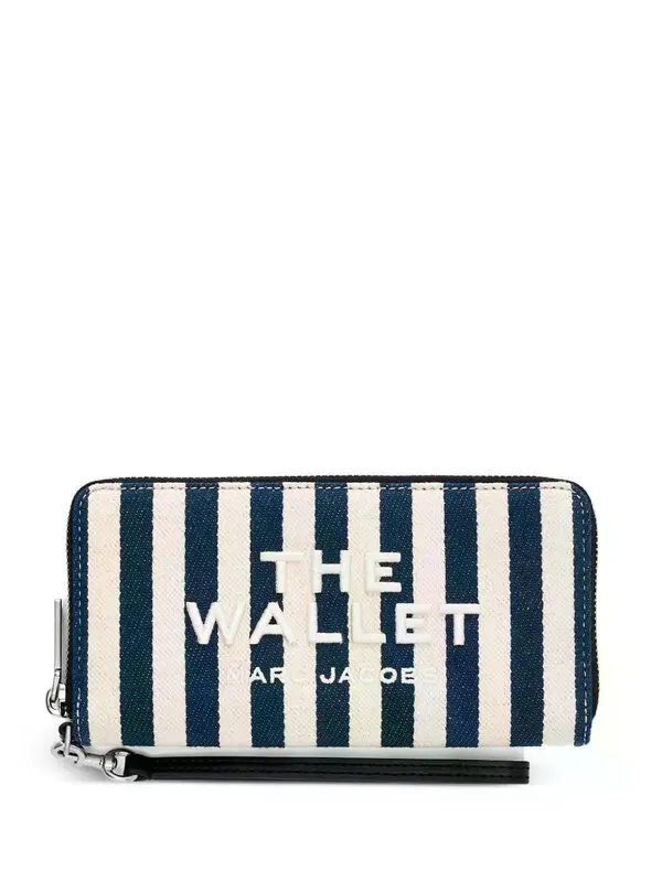 Marc Jacobs Striped Canvas Continental Wallet - Blue