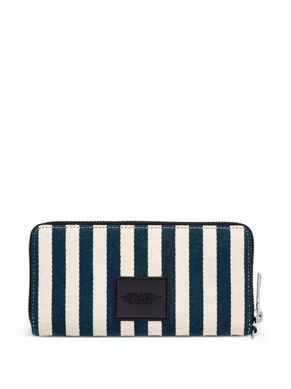 Marc Jacobs Striped Canvas Continental Wallet - Blue