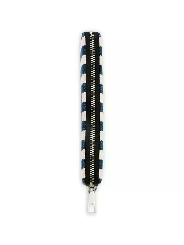 Marc Jacobs Striped Canvas Continental Wallet - Blue