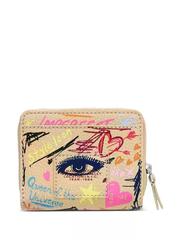 Marc Jacobs Scribble Leather Mini Compact-wallet