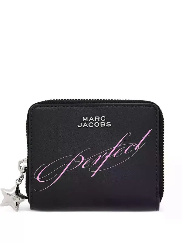 Marc Jacobs Logo-star Leather Wallet - Black