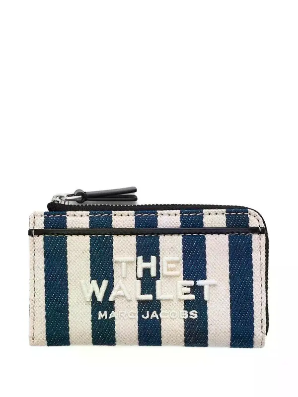 Marc Jacobs Stripe Top Zip-wallet - Blue