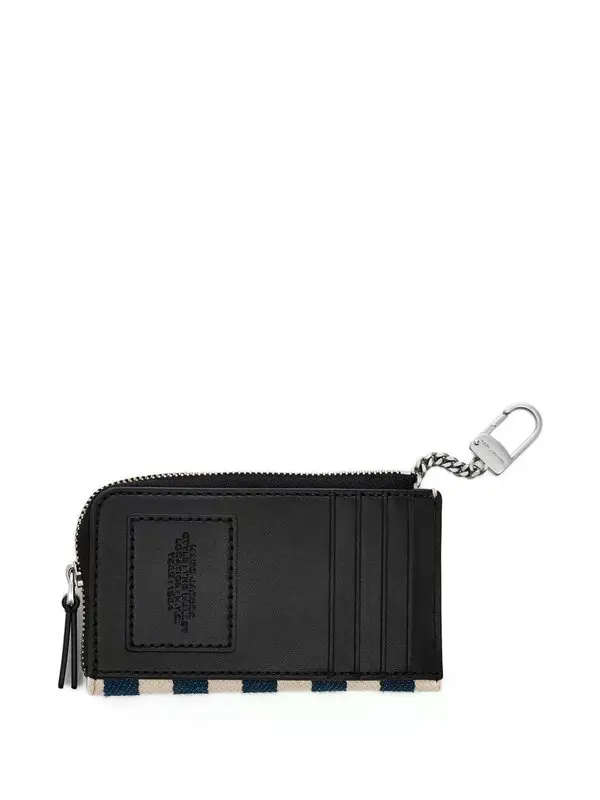 Marc Jacobs Stripe Top Zip-wallet - Blue
