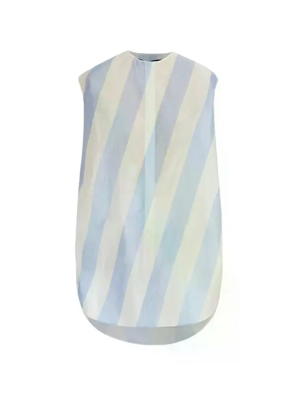 Jacquemus Striped Curved Hem Shirt