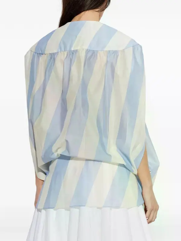 Jacquemus Striped Curved Hem Shirt