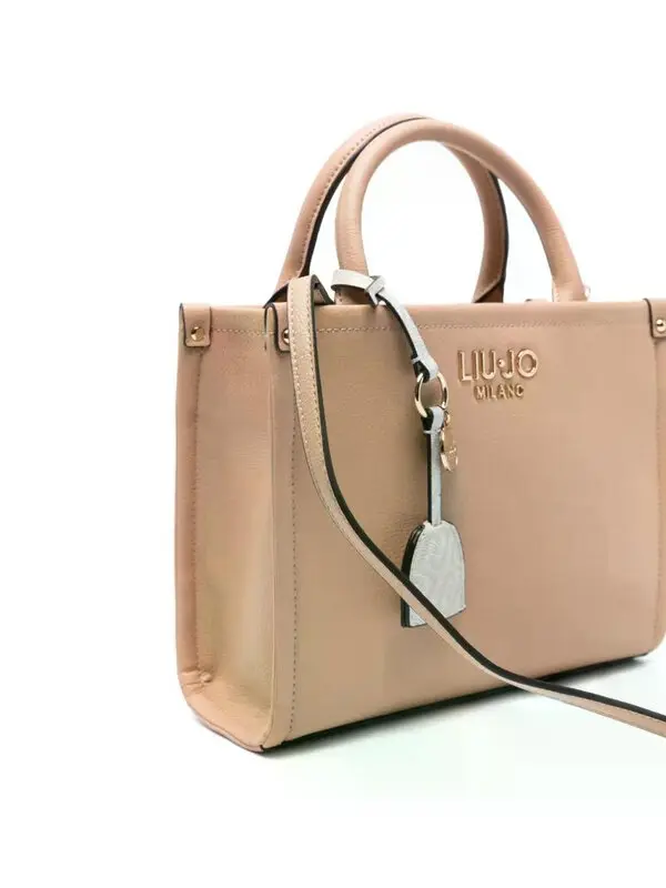 Liu Jo Logo Charm Tote Bag - Neutrals