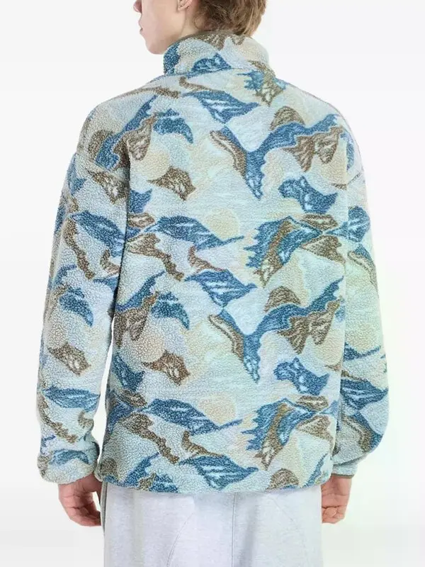 Columbia Patterned Sherpa Sweatshirt - Blue