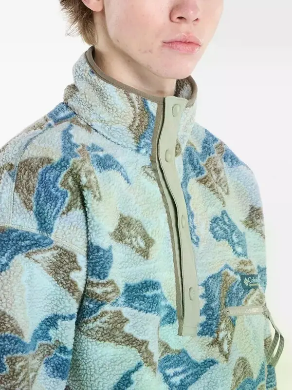 Columbia Patterned Sherpa Sweatshirt - Blue