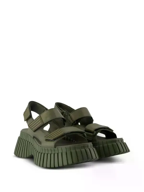 Camper Bnc Platform Sandals - Green