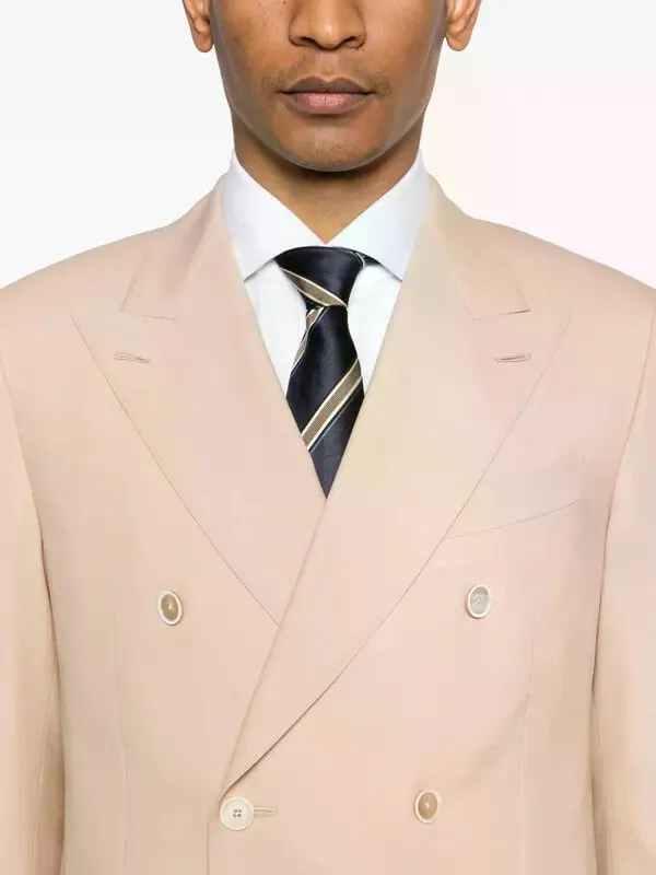 Caruso Double-breasted Suit - Neutrals