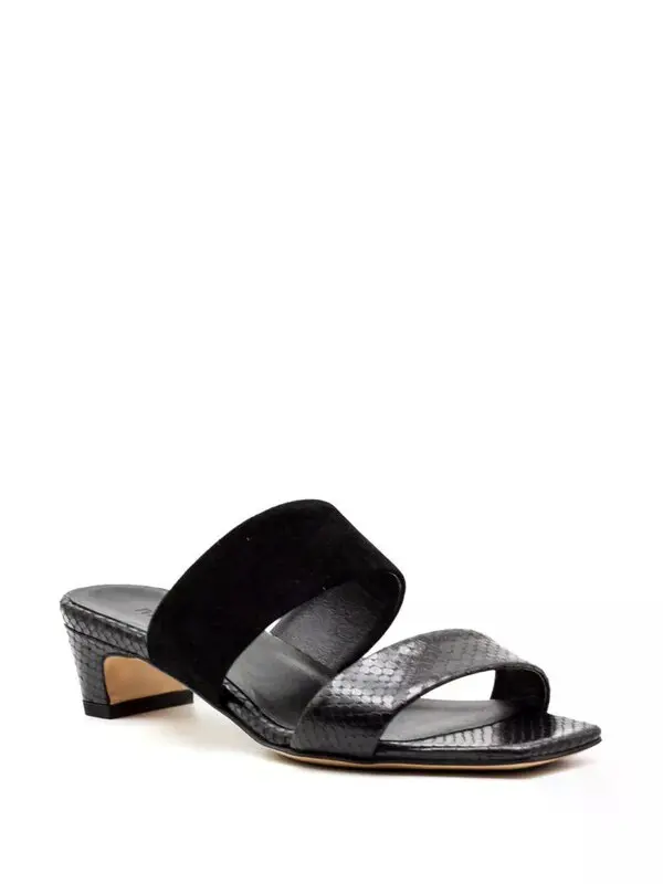 MARA BINI Snakeskin-effect Strap Sandals