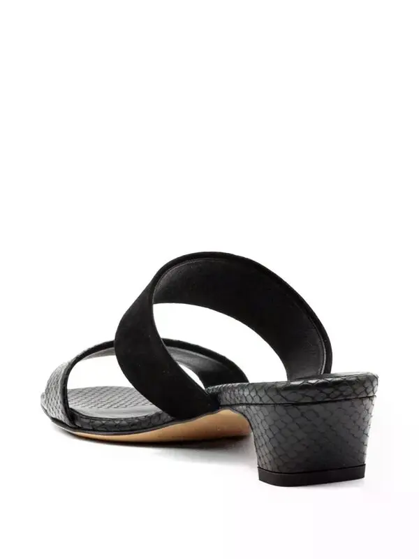 MARA BINI Snakeskin-effect Strap Sandals