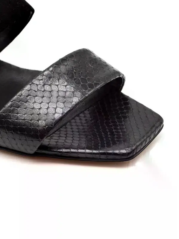 MARA BINI Snakeskin-effect Strap Sandals