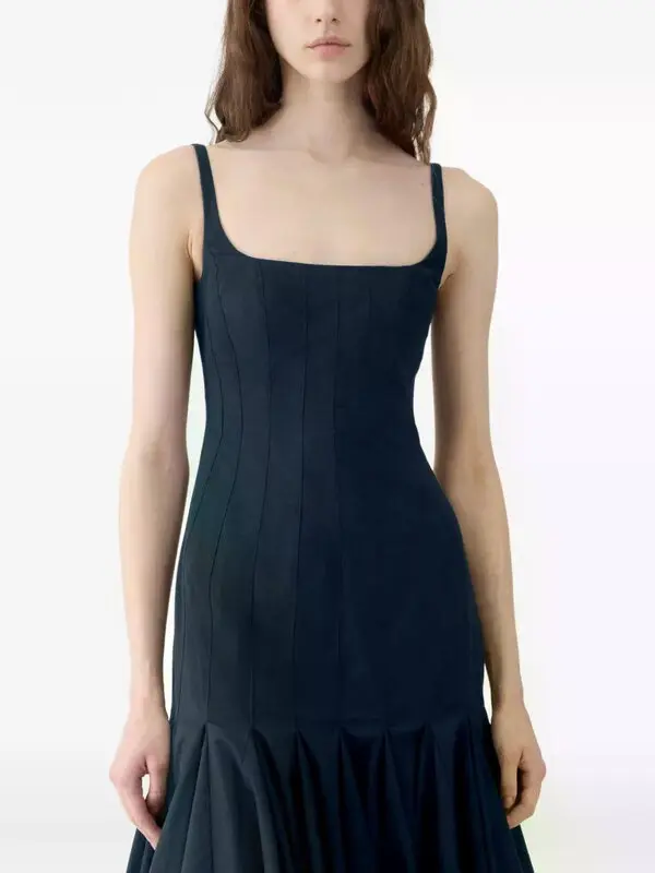 Jacquemus Agave Pleated Cotton Poplin Dress