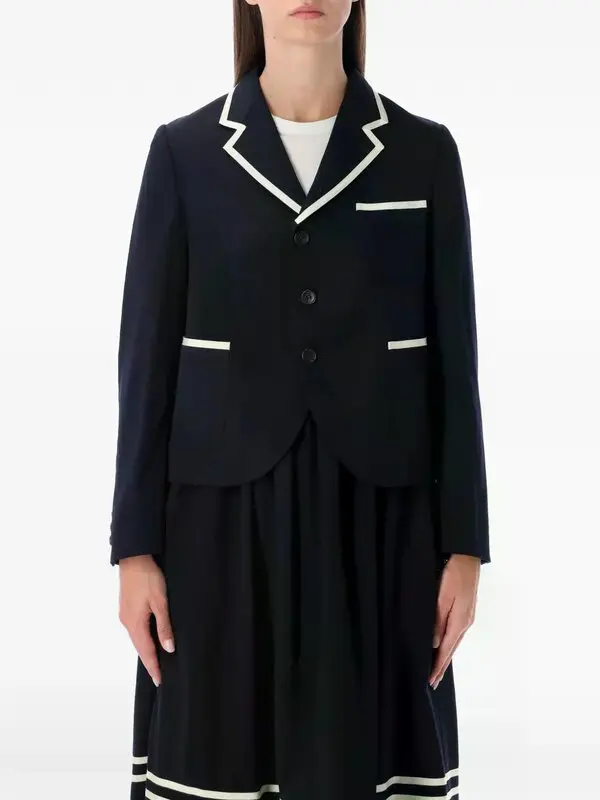 Comme Des Garçons Piped-trim Jacket