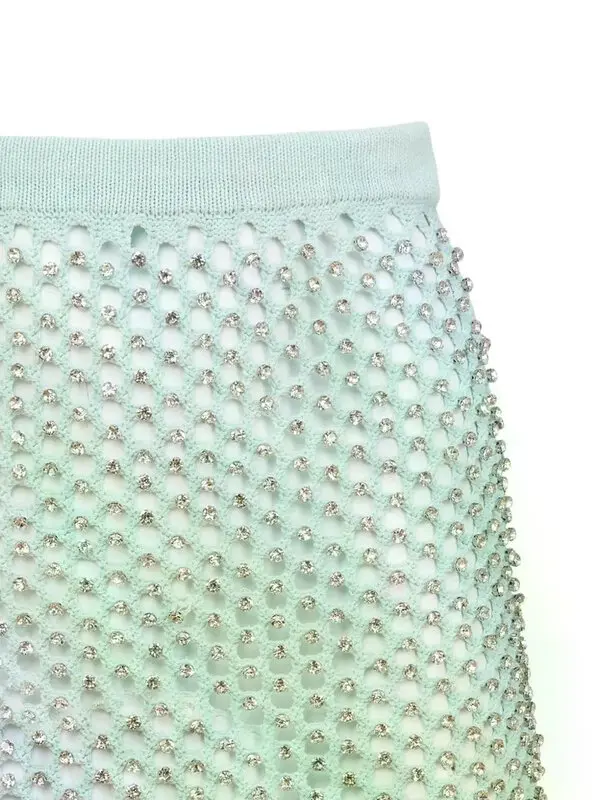 FLEUR DU MAL Embellished Mini Skirt - Green