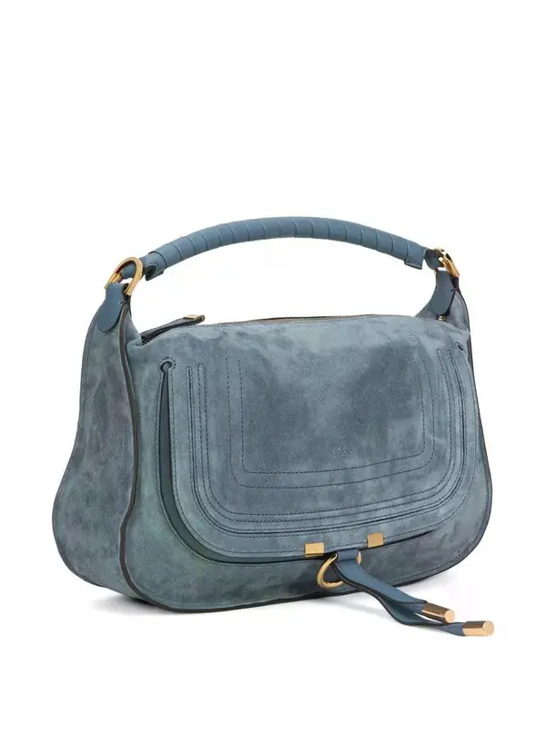 Chloé Small Marcie Leather Shoulder Bag - Blue
