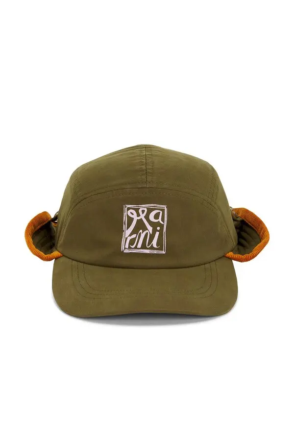 Marni Side Flap Cap - Olive