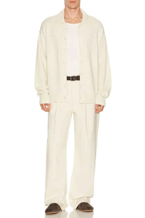 Helmut Lang Slub Wool Button-front Shirt
