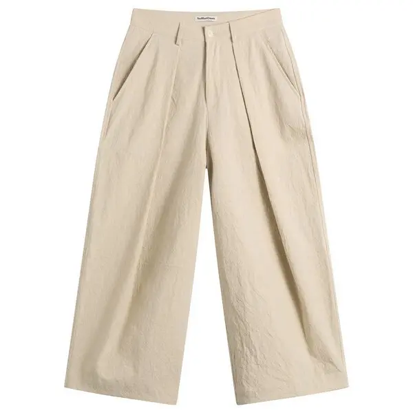 You Must Create Deadbeat Linen Trousers - Stone