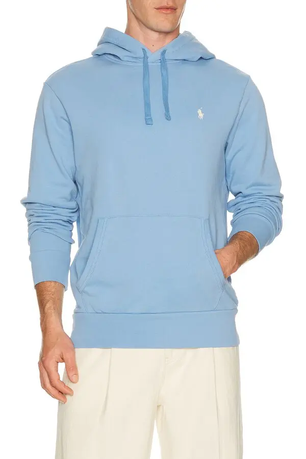 Polo Ralph Lauren Long Sleeve Loopback Terry Hoodie In Blue - Bristol Blue