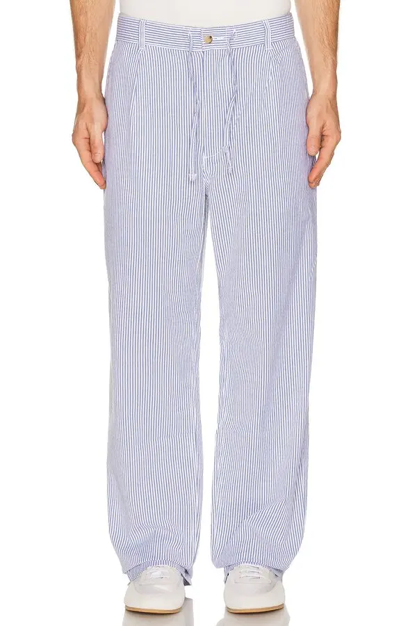 Polo Ralph Lauren Prepster Single Pleat Drawstring Pant - Blue And White Seersucker