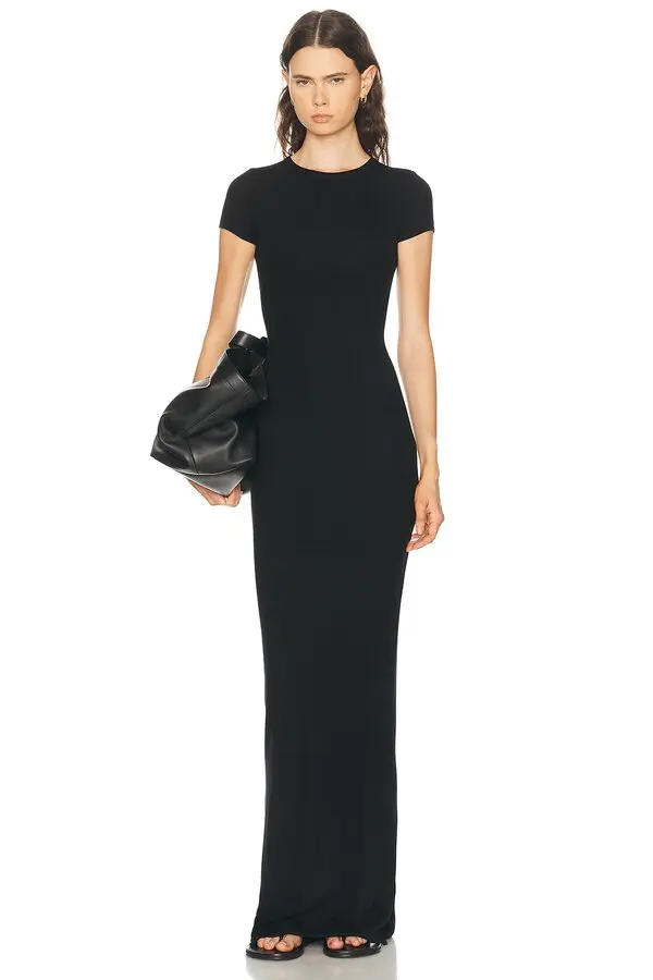 Eterne Cap Sleeve Maxi Dress