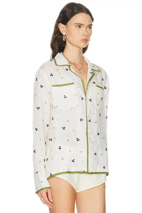 BODE Blackberry Patch Long Sleeve Top