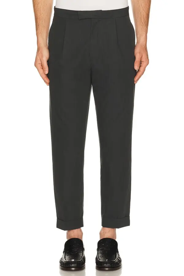 BEAMS 1 Pleat Travel Pants - Charcoal