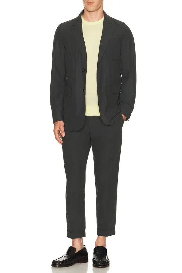 BEAMS 1 Pleat Travel Pants - Charcoal