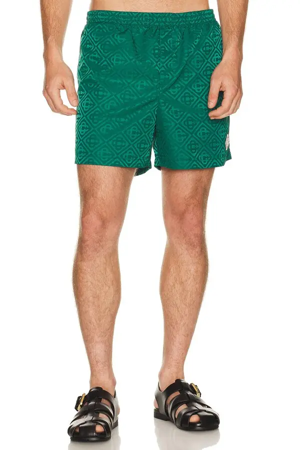 Casablanca Monogram Jacquard Swim Shorts - Green