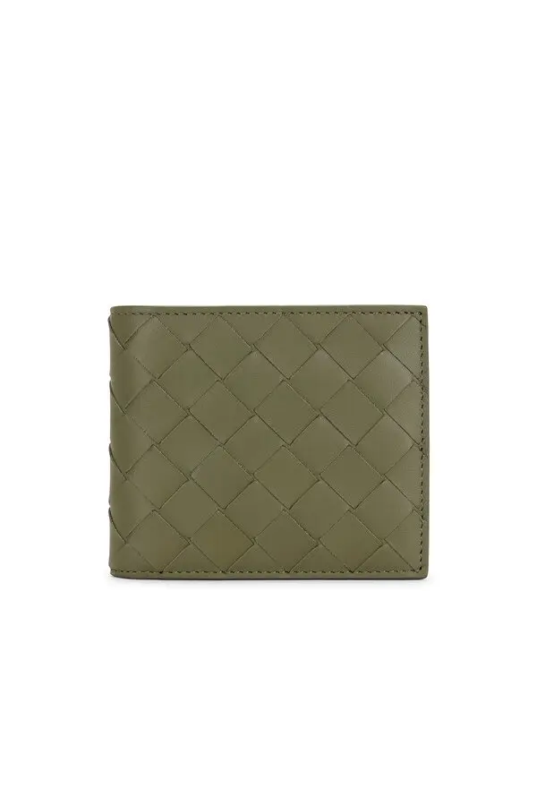 Bottega Veneta Intr.15 Vn Light Calf Portafoglio Wallet - Crocodile & Silver