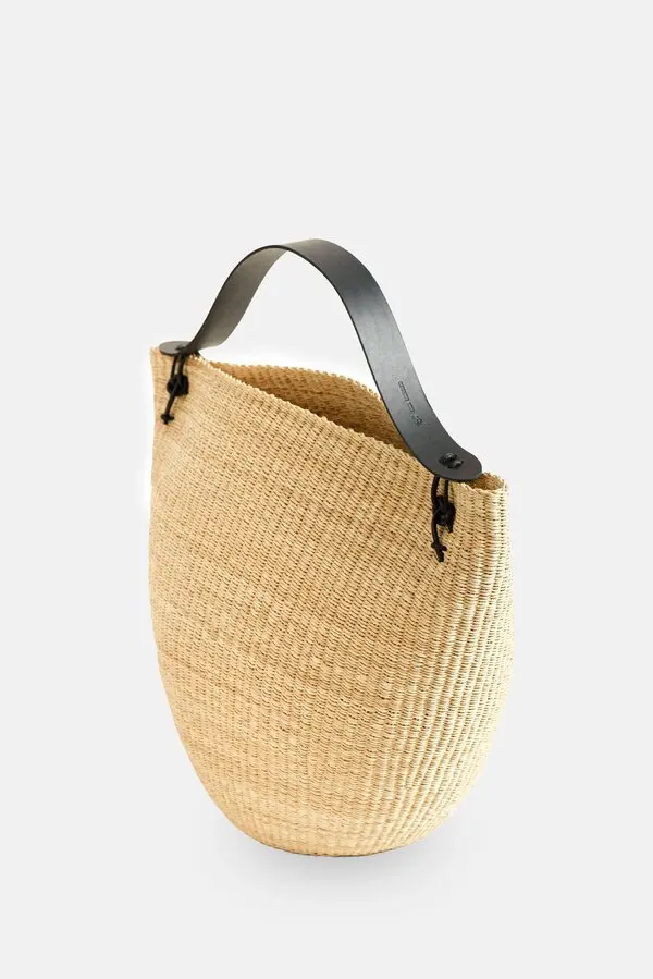 INES BRESSAND Large Bell Raffia Bag