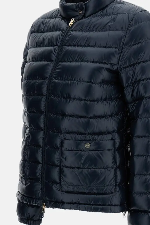 Herno Short Down Jacket With Pockets - Blue