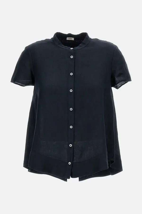 BIFFI Linen Short-sleeve Shirt